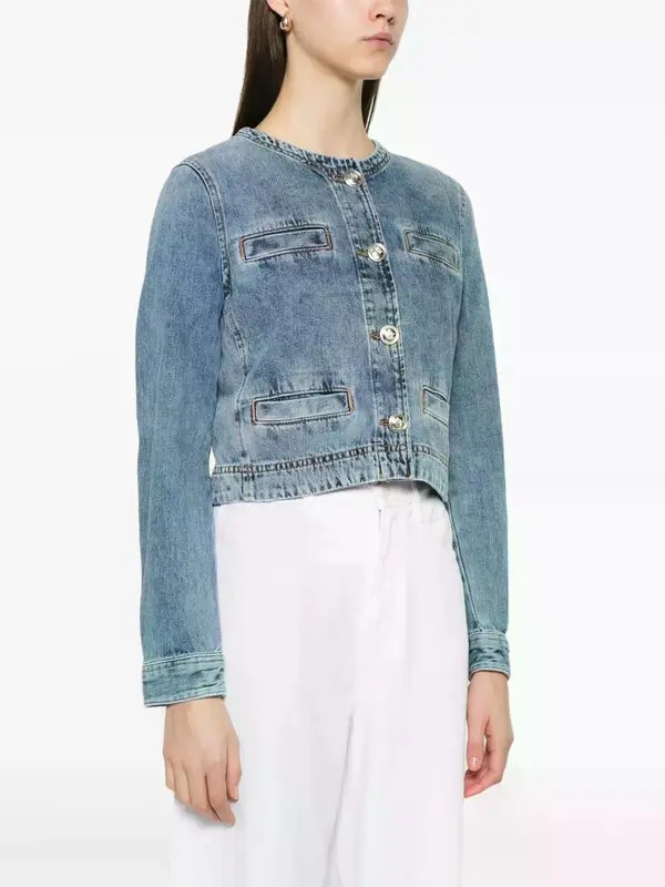 Pinko Cropped Denim Jacket