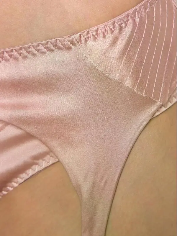 FLEUR DU MAL Satin Garter Belt - Pink