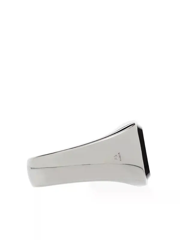 Tom Wood Sterling Onyx Signet Ring