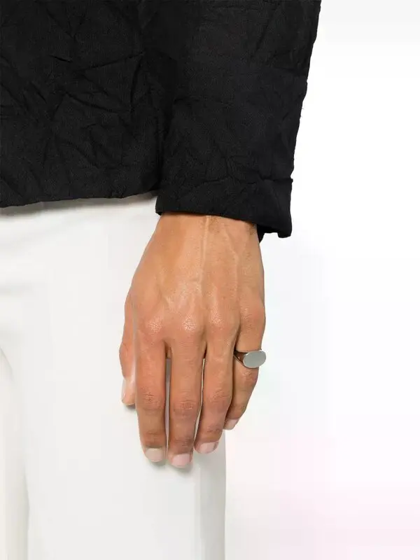 Tom Wood Ivy Satin-finish Signet Ring - Silver