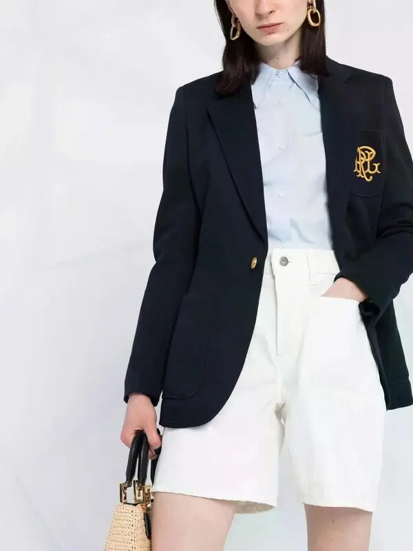 Polo Ralph Lauren Embroidered Monogram Double-knit Blazer