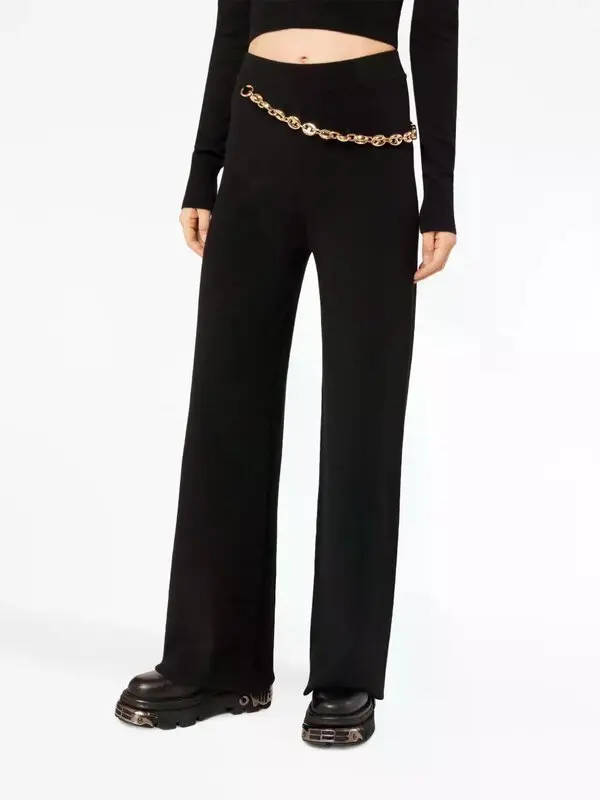 Rabanne Wool-cashmere Trousers With Chainmail Detail