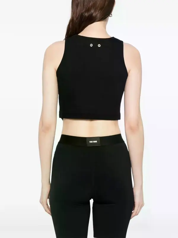TEAM WANG DESIGN Ribbed Knit Logo Tank Top