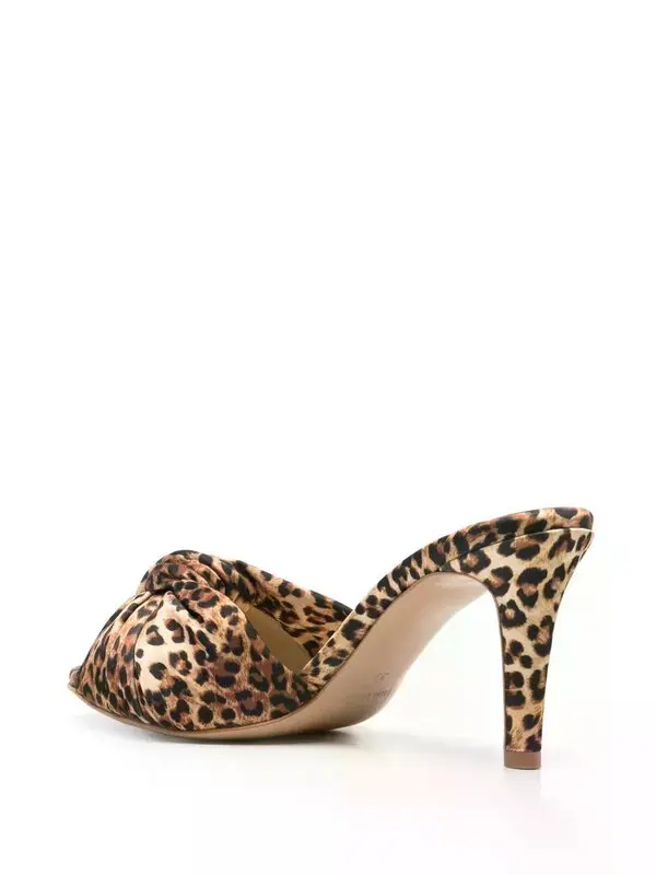 GINISSIMA Leopard-print Stiletto Heeled Sandals