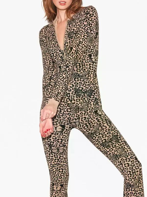 FLEUR DU MAL Knitted Jacquard Catsuit - Neutrals