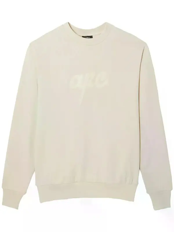 A.p.c. Logo-print Sweatshirt - Neutrals