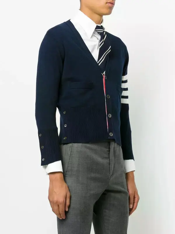 Thom Browne 4-bar Short Cashmere Cardigan