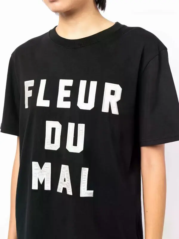 FLEUR DU MAL Logo Embroidered Jersey T-shirt