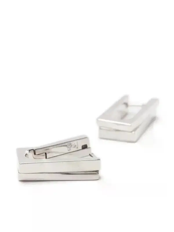 Tom Wood Step Hoop Earrings In Sterling