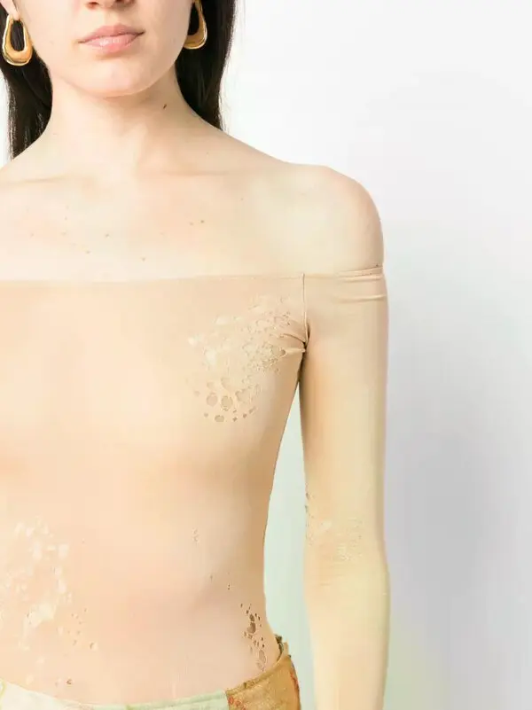 MAISON MARGIELA Off-shoulder Long-sleeved Bodysuit