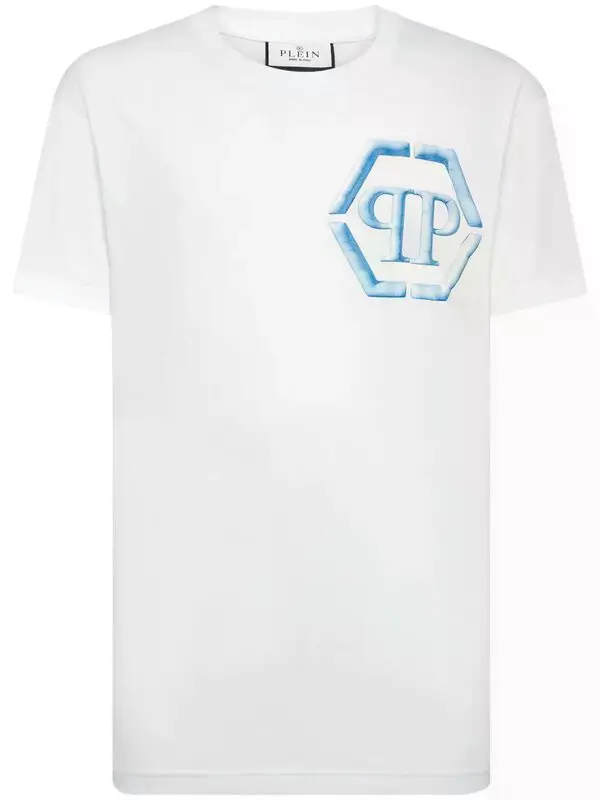 Philipp Plein Ss Hexagon-print Cotton T-shirt