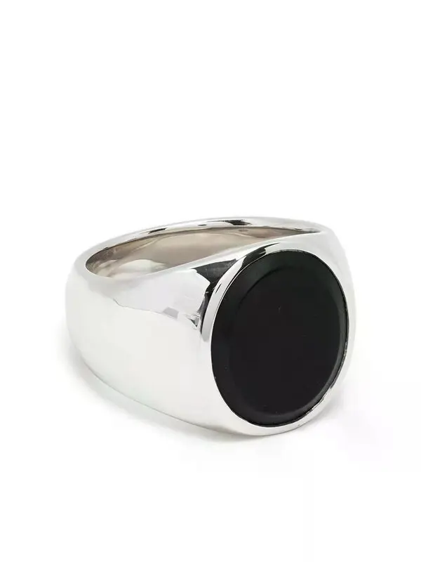 Tom Wood Oval Onyx Signet Ring - Black