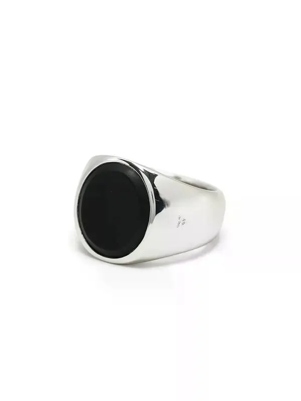 Tom Wood Oval Onyx Signet Ring - Black