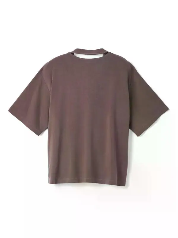 Camper Embroidered Cotton T-shirt - Brown