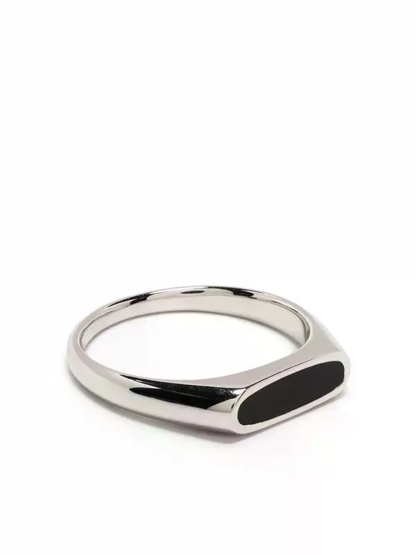 Tom Wood Mario Onyx Ring - Silver