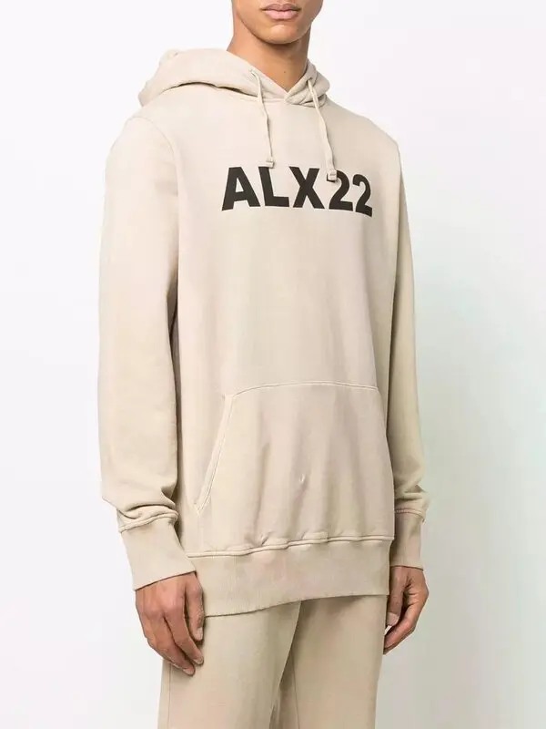 1017 Alyx 9sm Logo Print Cotton Hoodie