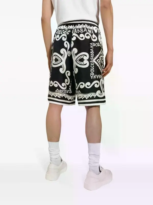 Dolce & Gabbana Logo-print Silk Shorts