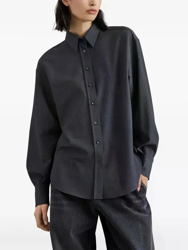 Brunello Cucinelli Monili Detail Long Sleeve Shirt