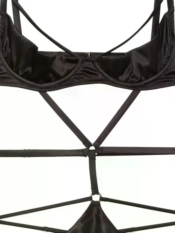 FLEUR DU MAL Strappy Bondage Underwire Bodysuit