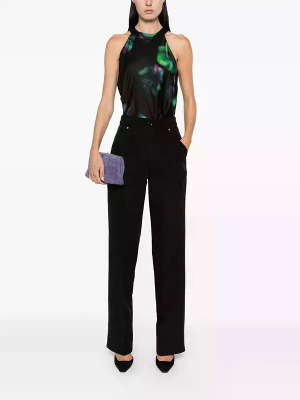 Pinko High-waisted Straight Leg Trousers