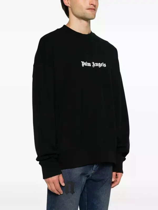 Palm Angels Logo-print Sweatshirt - Black