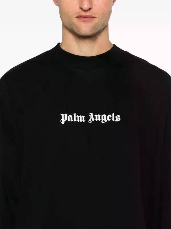 Palm Angels Logo-print Sweatshirt - Black
