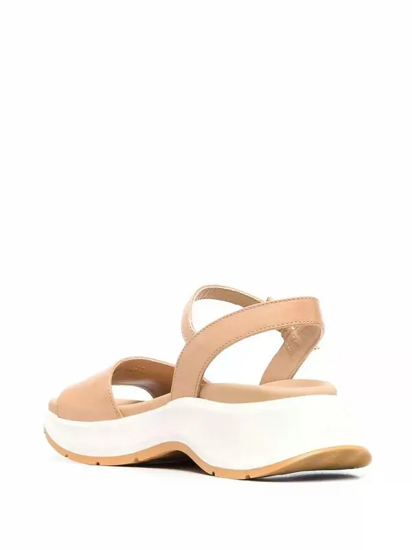 Hogan Open-toe Leather Sandals With Ankle Strap