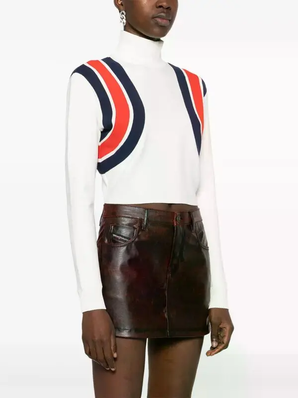 Gucci Sylvie Web Knitted Cropped Top