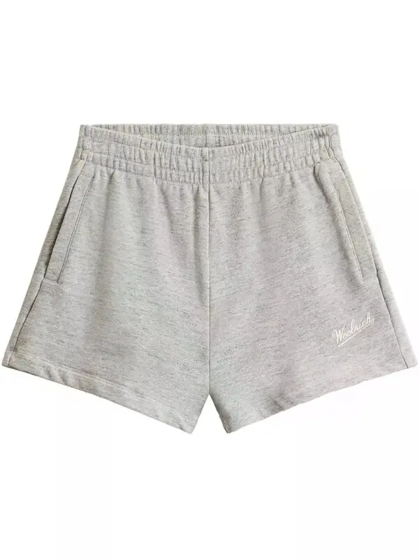 Woolrich Fleece Shorts With Logo Print
