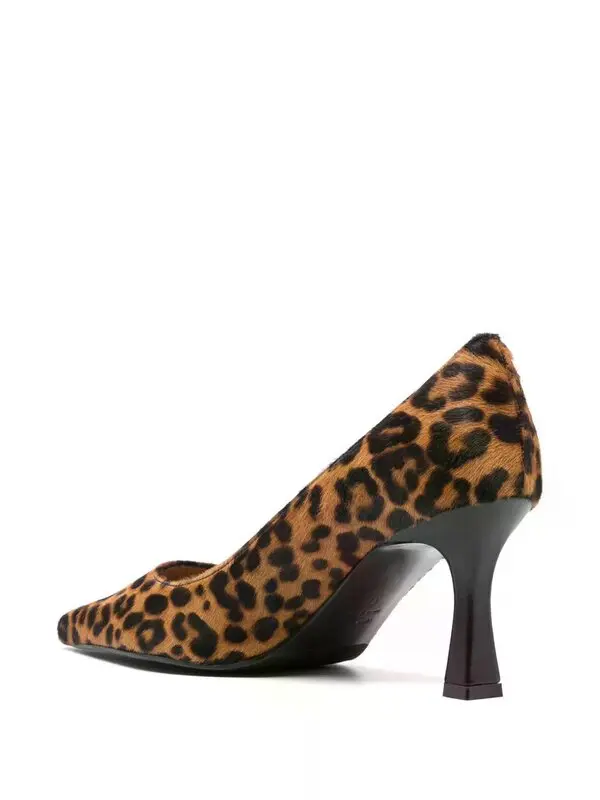 Roberto Festa 55mm Leopard Print Calf Hair Pumps