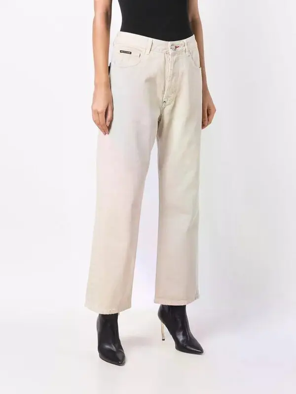 Philipp Plein Flared Cotton Trousers