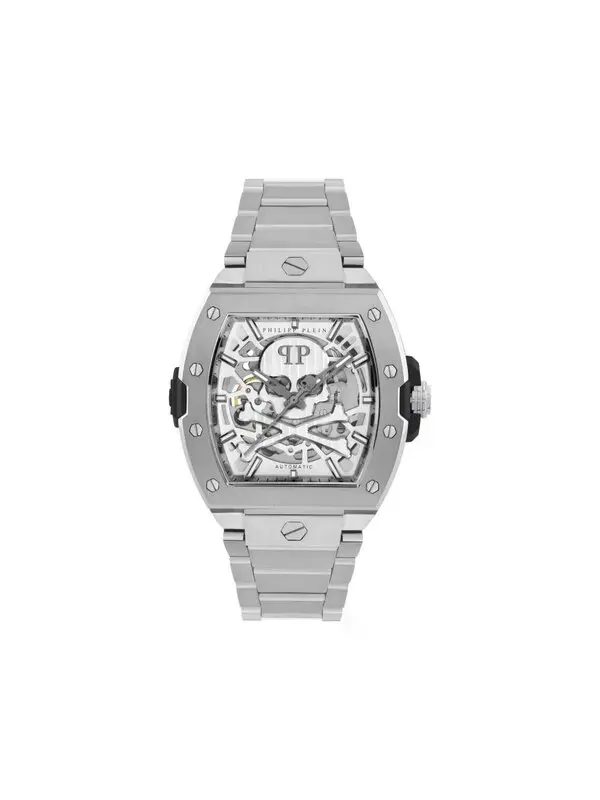 Philipp Plein The $keleton 44mm Automatic Watch - Silver