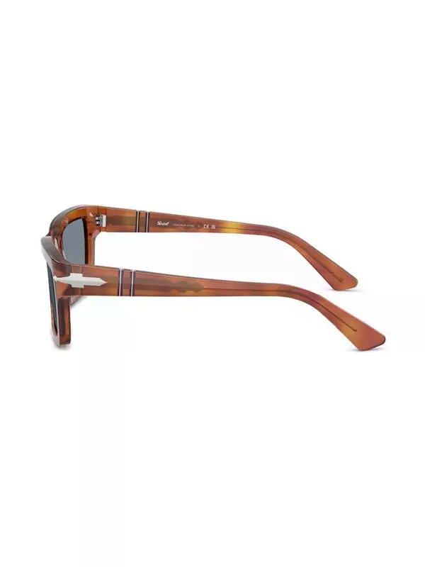 Persol Tortoiseshell Effect Rectangle Frame Sunglasses