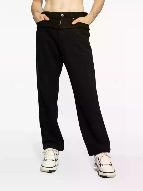 Dsquared2 Denim-panel Cotton Track Pants