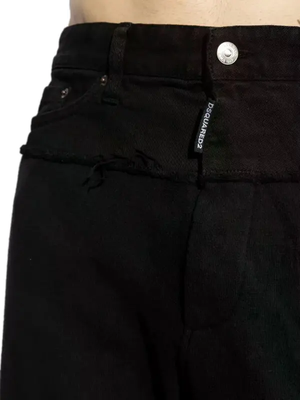 Dsquared2 Denim-panel Cotton Track Pants