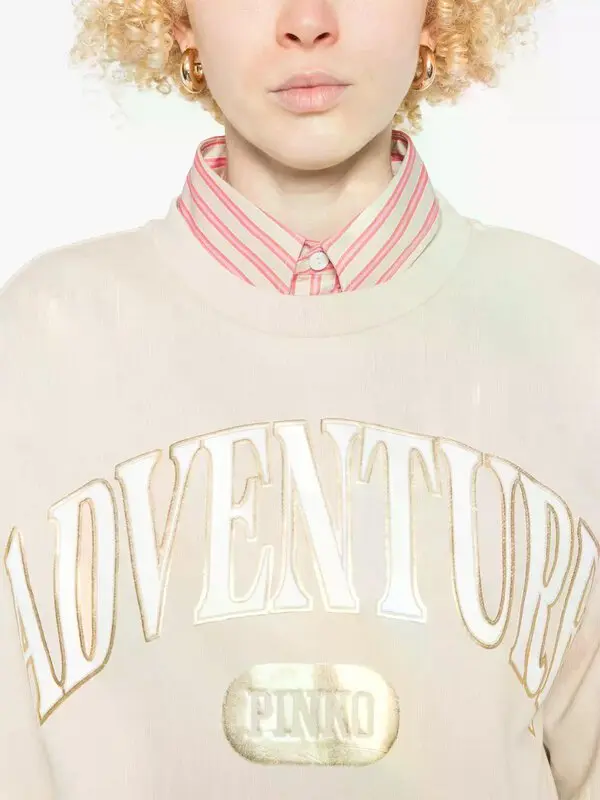 Pinko Appliqué Detail Crewneck Sweatshirt