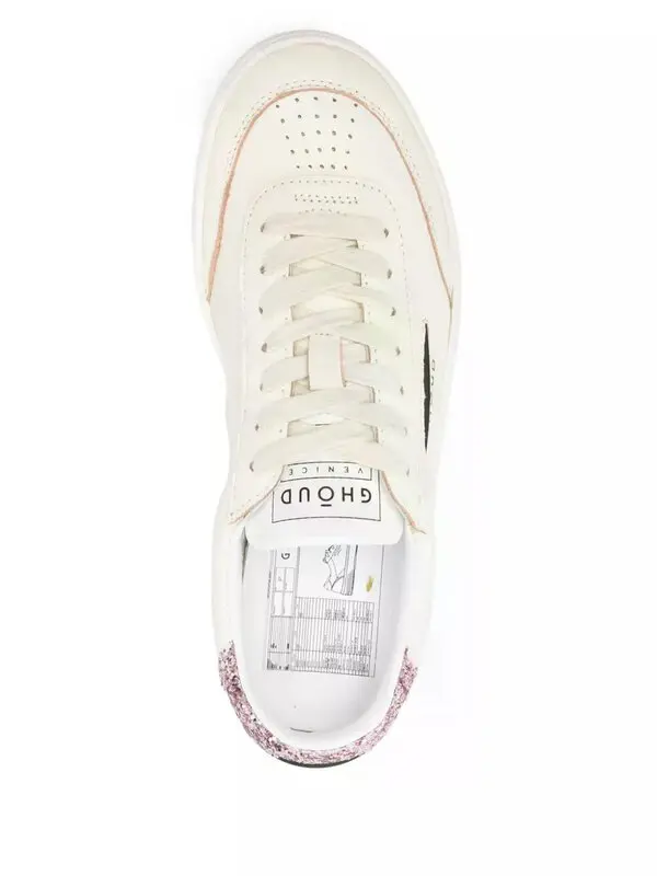 GHOUD VENICE Lido Glitter Detail Lace Up Sneakers