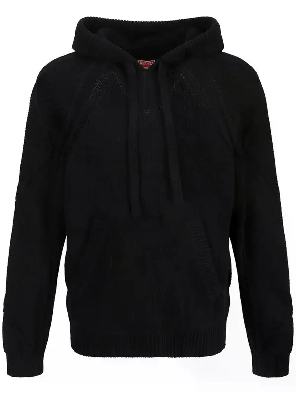 Kenzo Cable-knit Drawstring Hoodie