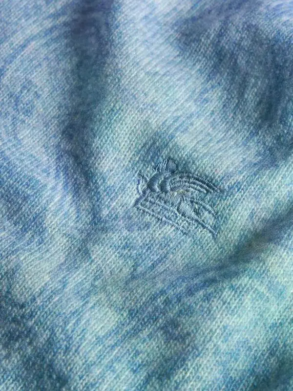 Etro Paisley Intarsia-knit Jumper - Blue