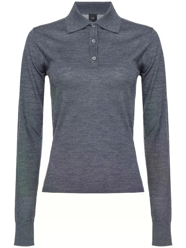 Pinko Wool Knitted Polo Top