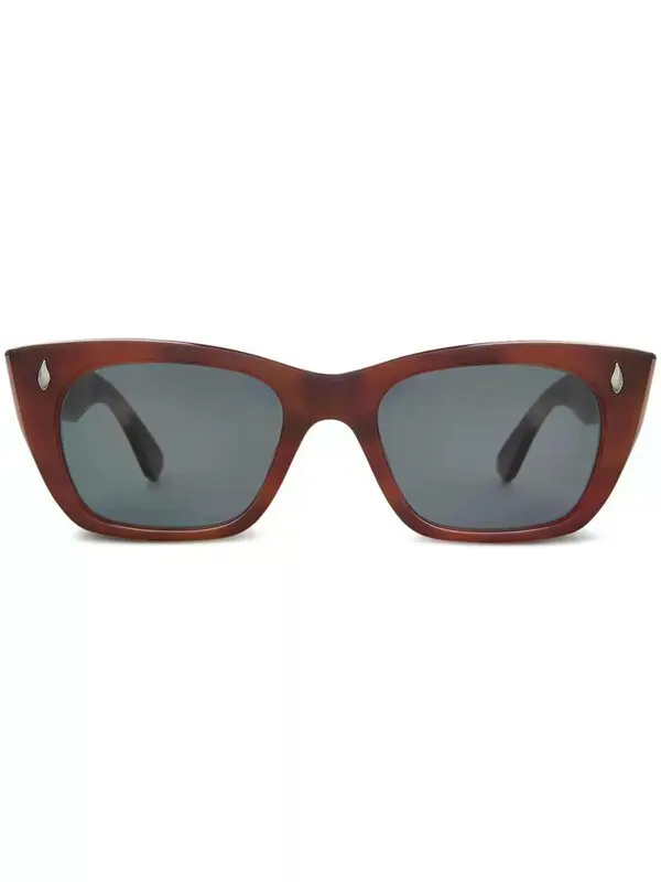 Garrett Leight Square Frame Sunglasses - Brown