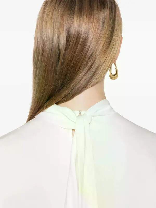 Theory Scarf Detail Silk Georgette Blouse