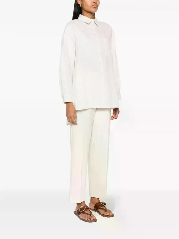 TWINSET Metallic Threading Striped Shirt