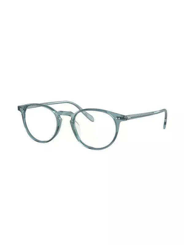 Oliver Spencer Riley-r Round-frame Glasses - Blue