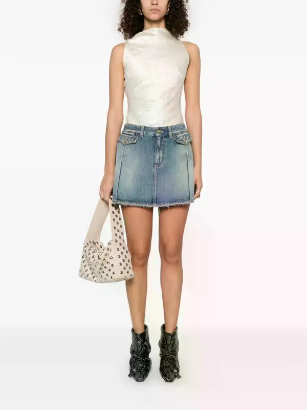 Alexander McQueen Denim Mini Skirt