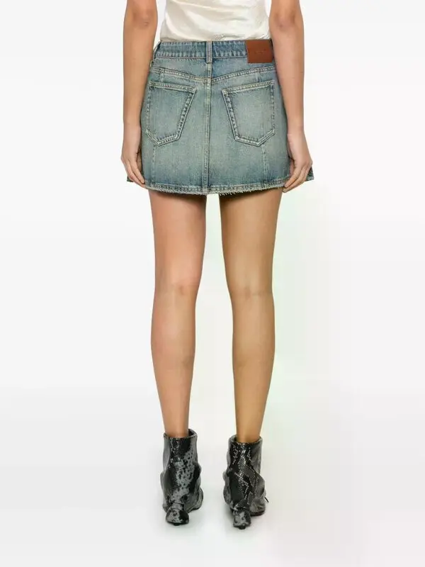 Alexander McQueen Denim Mini Skirt