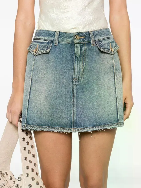 Alexander McQueen Denim Mini Skirt