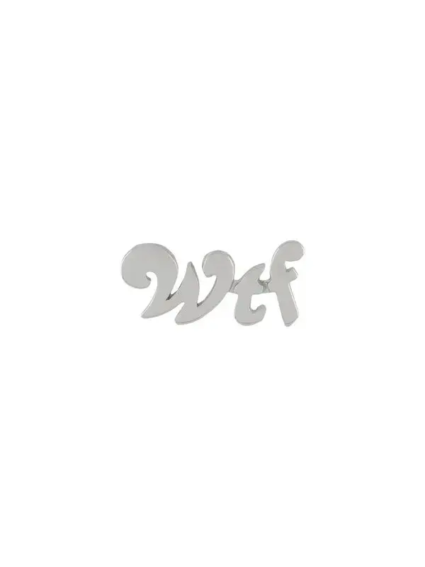 TRUE ROCKS Wtf Stud Earring - Silver