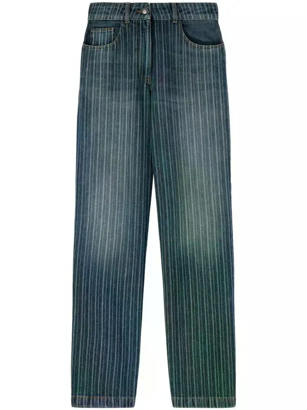 Palm Angels Pinstriped Jeans - Blue