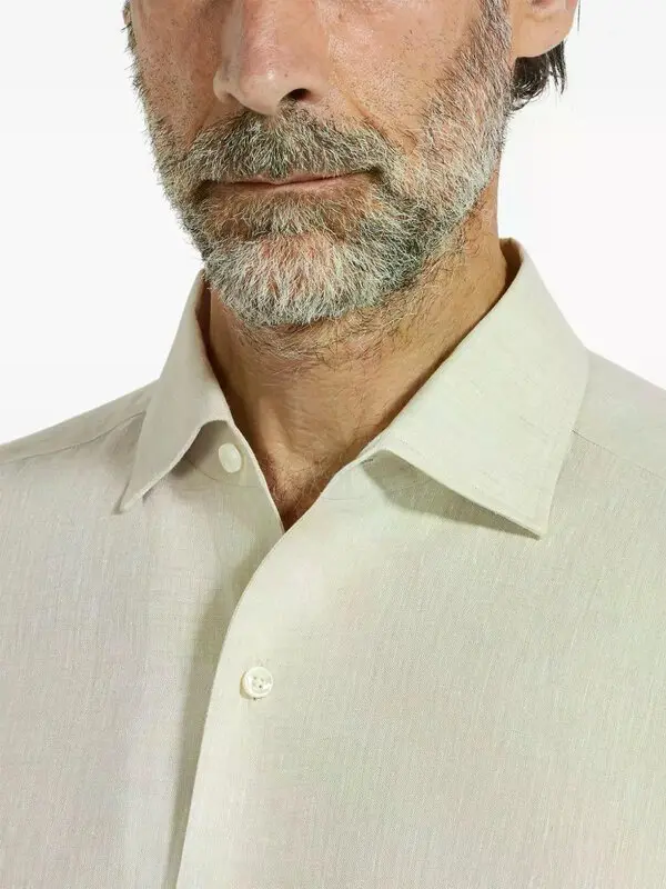 Zegna Oasi Lino Shirt - Neutrals